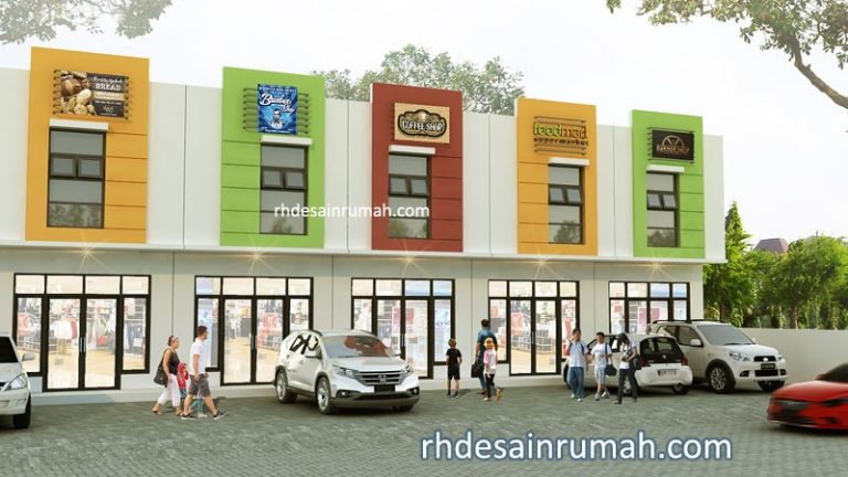 Desain Ruko 2 Lantai Minimalis Tampak Depan , Contoh Inspirasi Desain