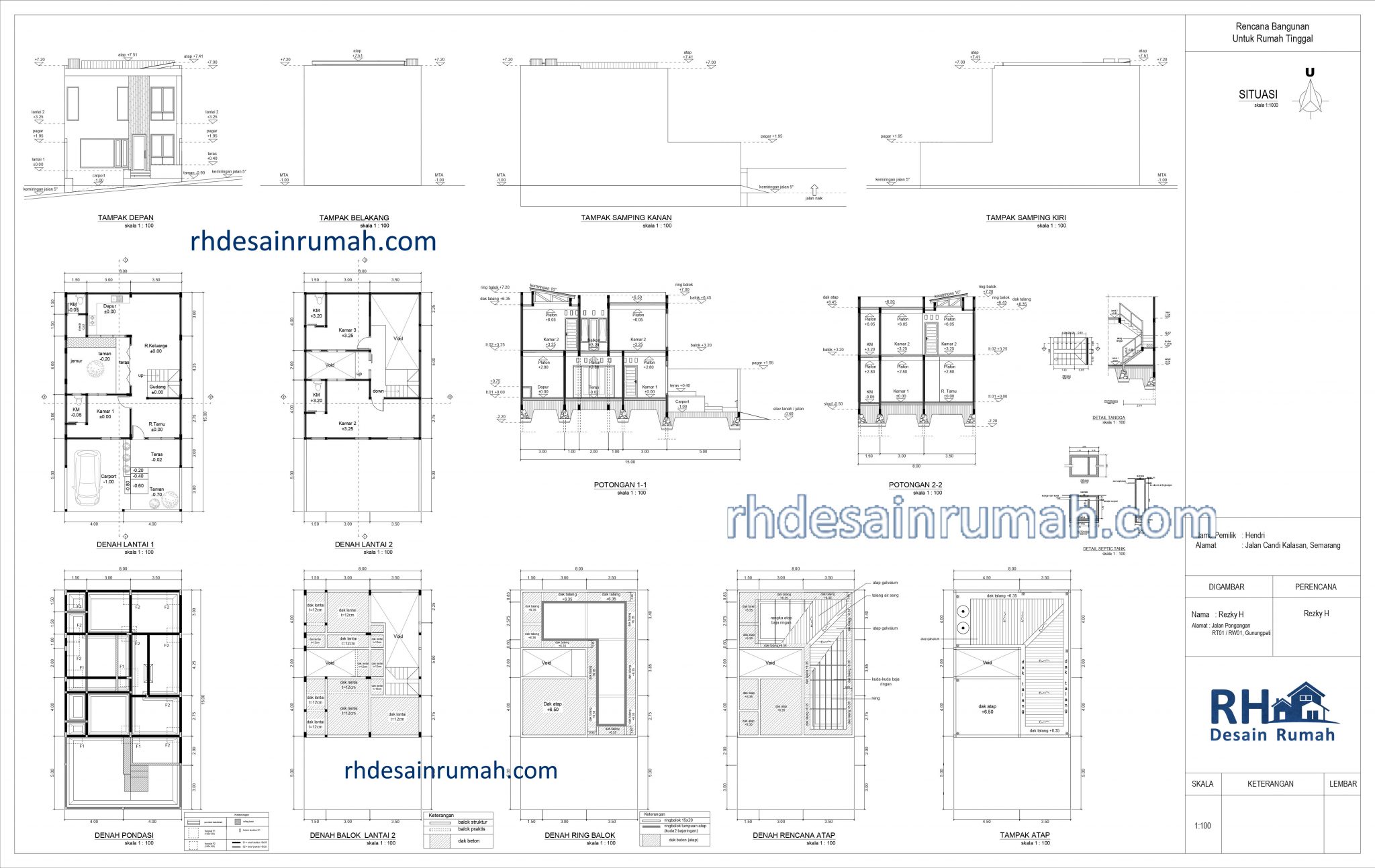 Jasa Gambar IMB Rumah Semarang - RHDesainRumah