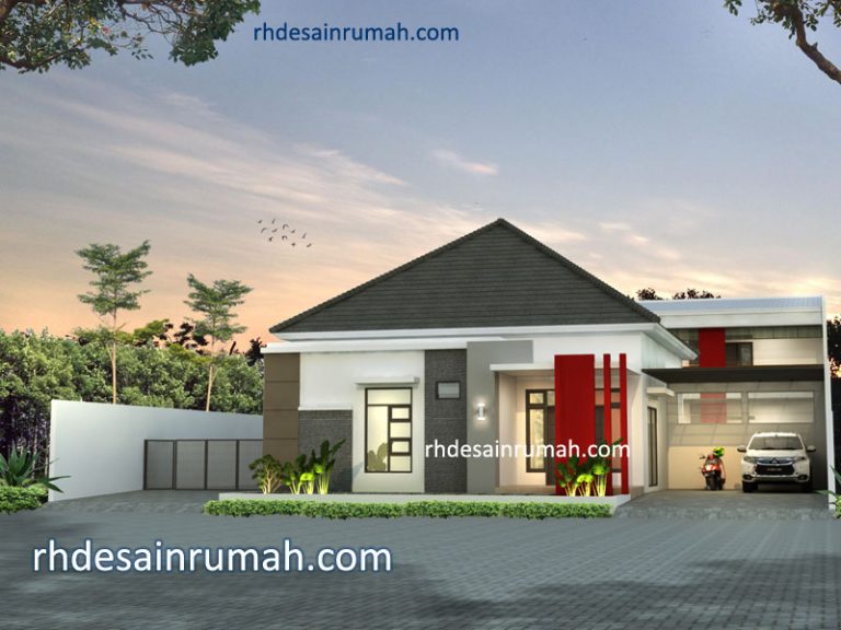 Desain Rumah Warna Merah Minimalis - Jasa Desain Rumah Online