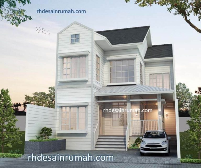Desain Rumah Atap Pelana Bertingkat - Jasa Desain Rumah Online